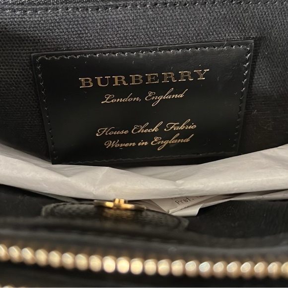 Burberry | Bags | Burberry Banner Bag Shoulder Strap Tote Handbag Black ...